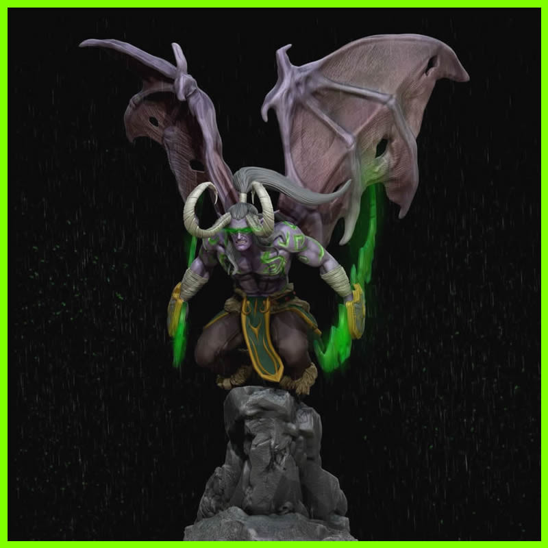 Illidan Stormrage Warcraft Statue - STL File 3D Print