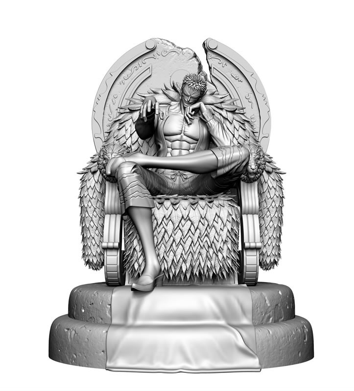 Donquixote Doflamingo One Piece Statue Stl File 3d Print