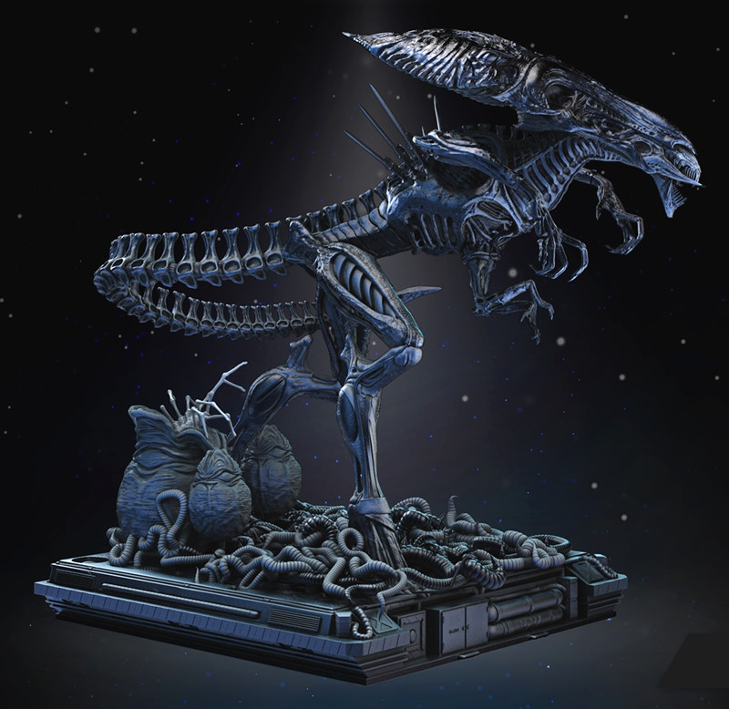 Queen Alien Xenomorph Statue - STL File 3D Print