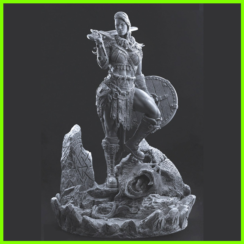 Ellika Female Warrior - STL File 3D Print