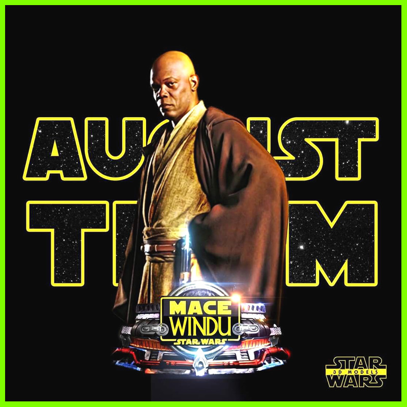 Mace Windu Star Wars Bust - STL File 3D Print