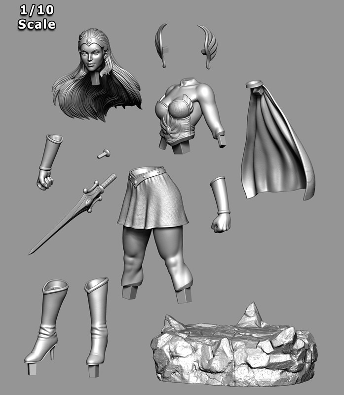 She-Ra Princess of Power Statue - STL File 3D Print