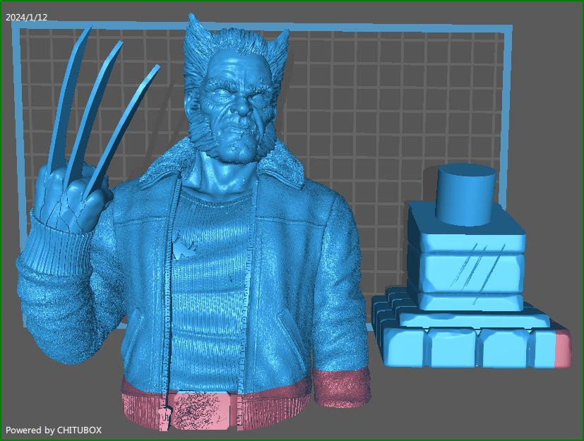 Logan Wolverine Bust - STL File 3D Print