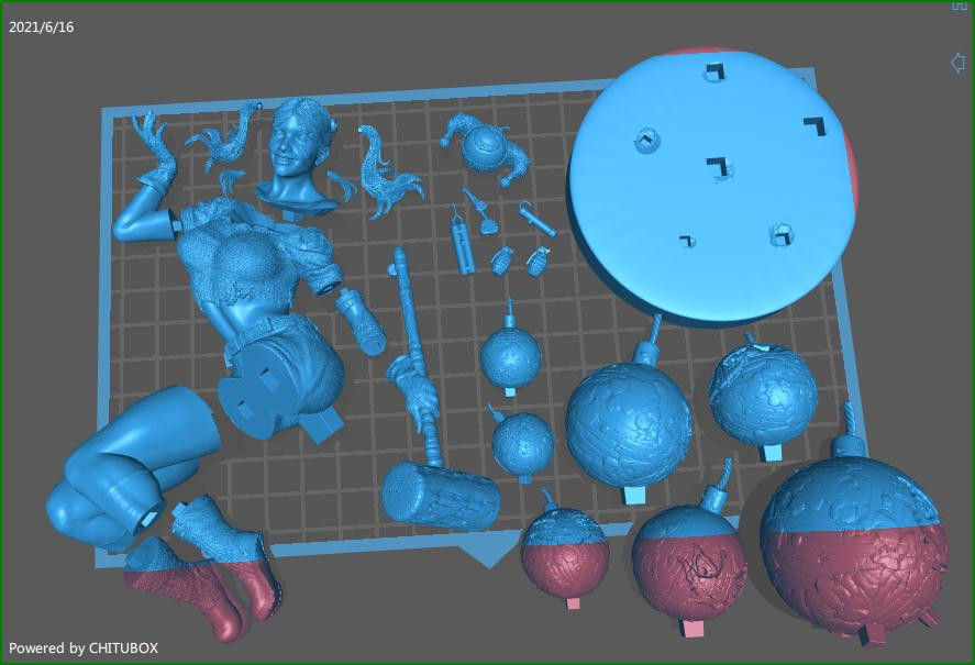 Harley Quinn Statue - STL File for 3D Print