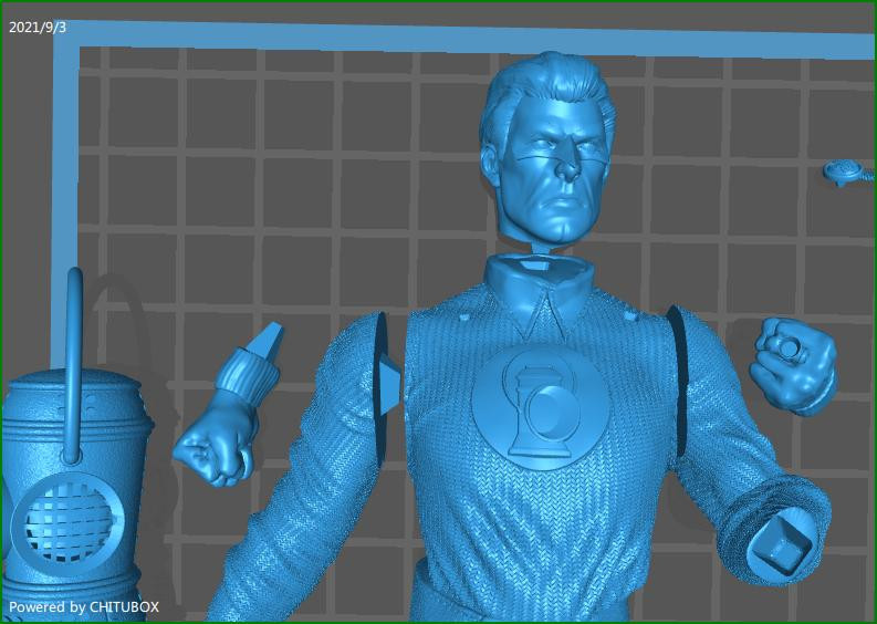 Green Lantern Alan Scott - STL File for 3D Print