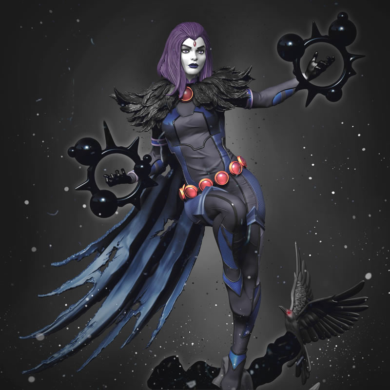 Raven DC Statue - STL File for 3D Print