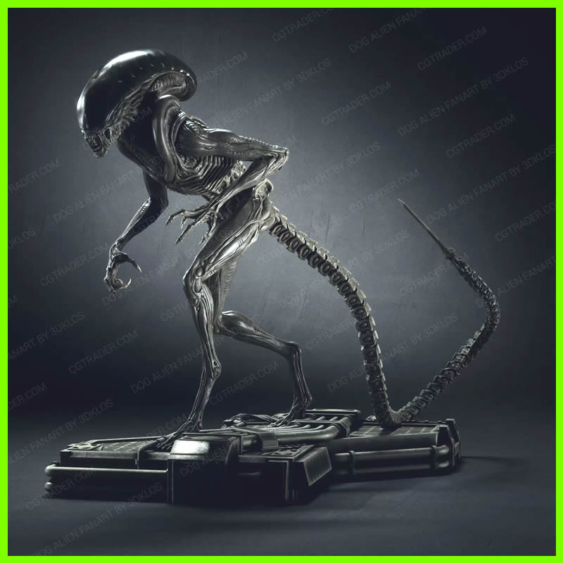 Alien Xenomorph Statue - STL File for 3D Print