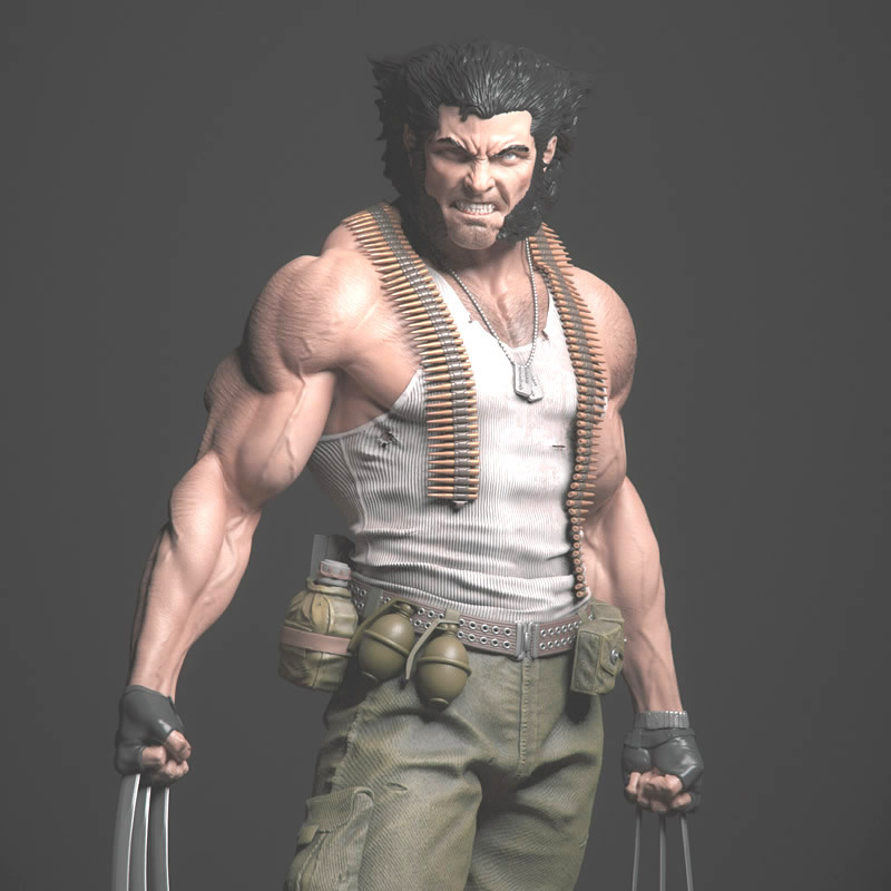 Hugh Jackman Logan the Soldier - STL File for 3D Print