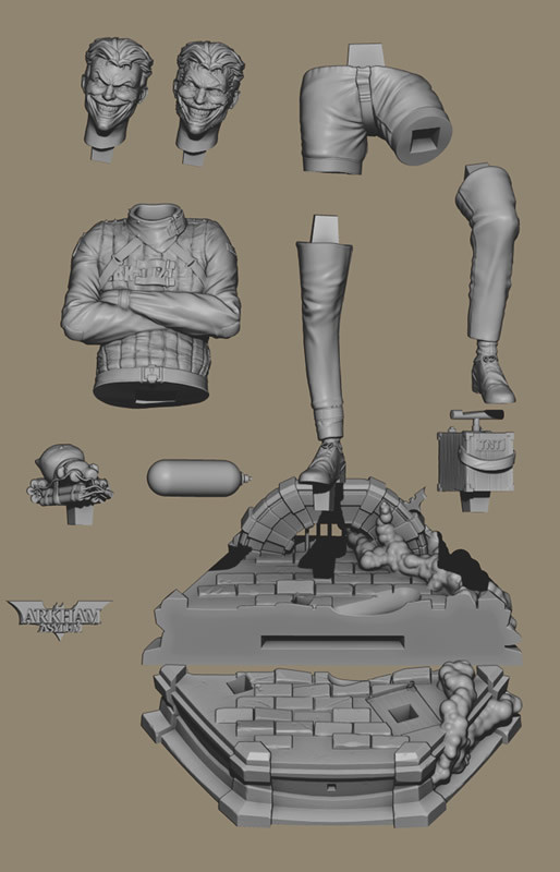 Joker Arkham Asylum Statue - STL File for 3D Print