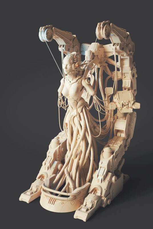 Starcraft 2 Adjutant Statue - STL File for 3D Print