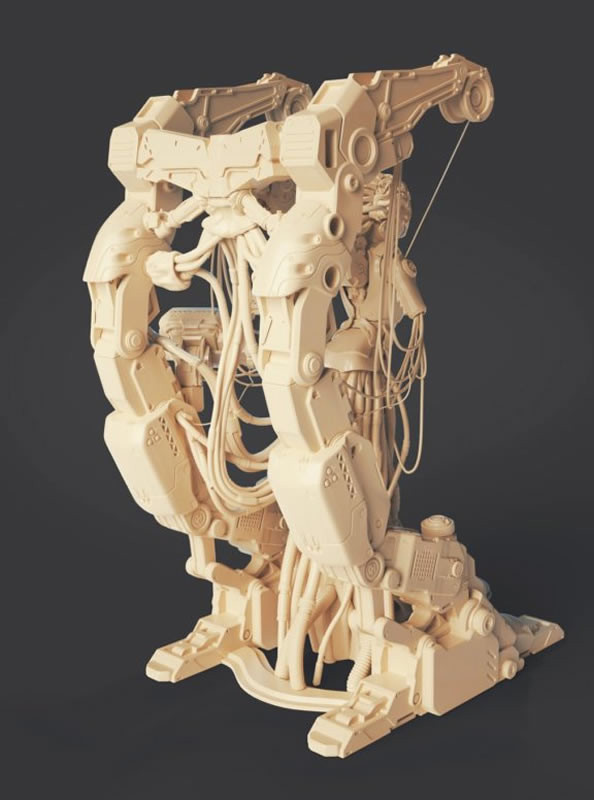 Starcraft 2 Adjutant Statue - STL File for 3D Print