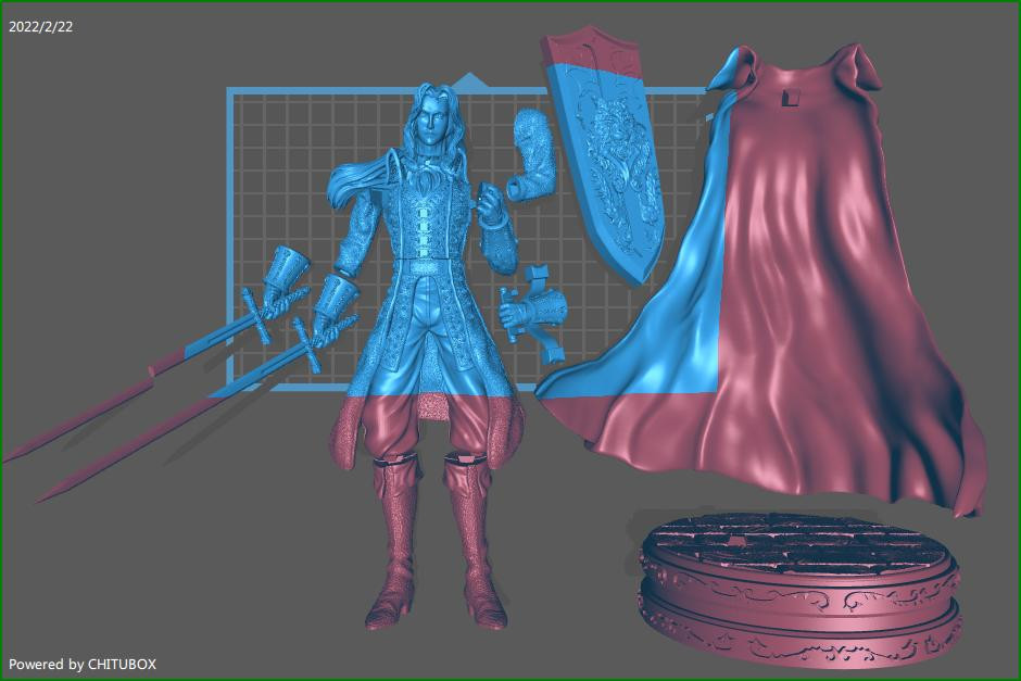 Alucard Castlevania Statue - STL File for 3D Print