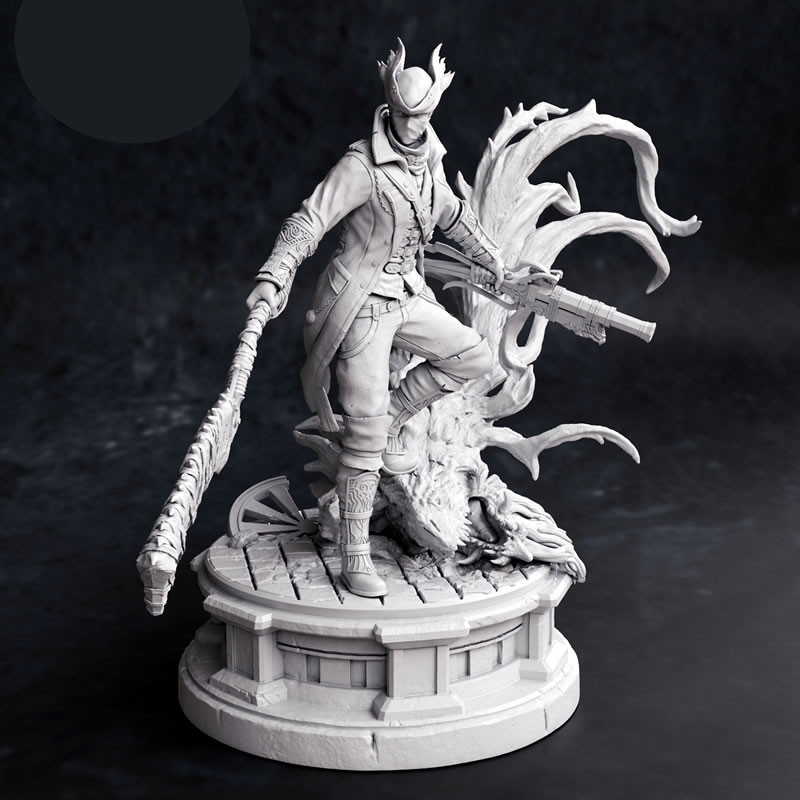Bloodborne The Hunter Statue - STL File 3D Print
