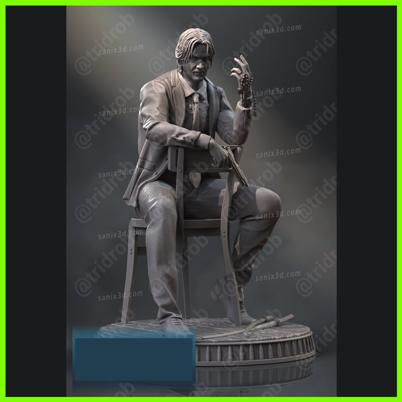 John Wick Statue - STL File 3D Print
