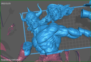 Conan vs Snake King Statue - STL File for 3D Print