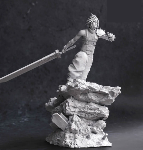 Cloud Strife FF7 Statue - STL File 3D Print