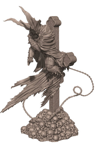 Spawn on Cross Statue - STL File 3D Print