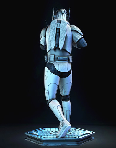 Commander Cody Star Wars Statue - STL File 3D Print