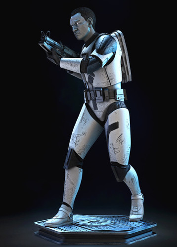Commander Cody Star Wars Statue - STL File 3D Print