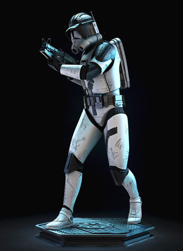 Commander Cody Star Wars Statue - STL File 3D Print