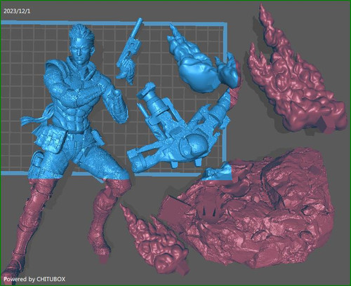 Solid Snake Metal Gear Statue - STL File 3D Print