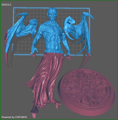Vampire Statue - STL File 3D Print
