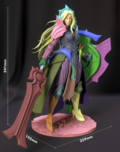 Leona League of Legends Statue - STL File 3D Print