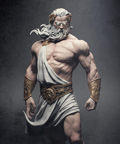Zeus King of the Gods Statue - STL File 3D Print