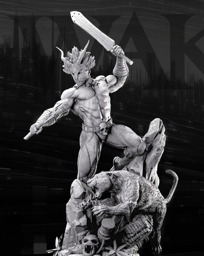 Erik Killmonger Statue - STL File 3D Print