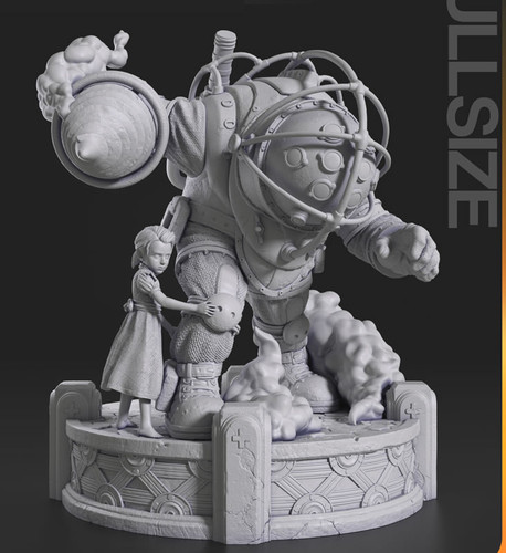 Big Daddy BioShock Statue - STL File 3D Print