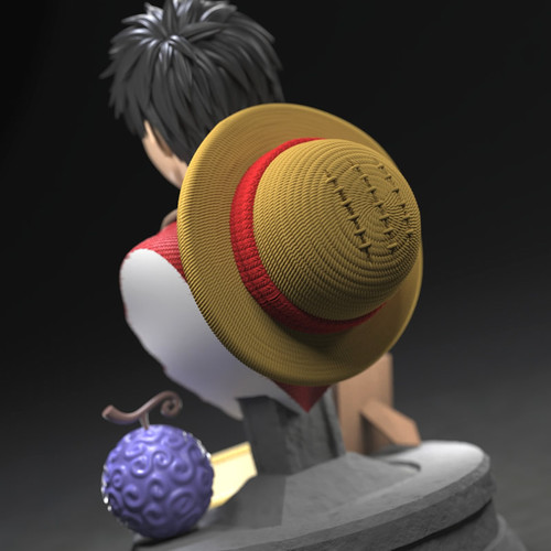 Luffy One Piece Bust - STL File 3D Print