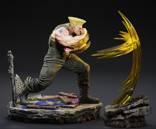 Guile Street Fighter Statue - STL File 3D Print