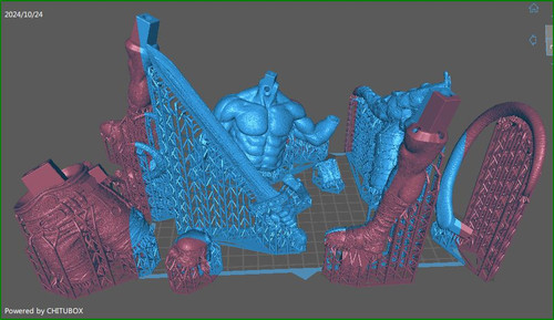 Hellboy with Excalibur Statue - STL File 3D Print