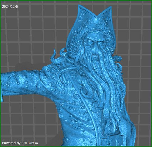 Davy Jones Pirates of the Caribbean Statue - STL 3D Print File