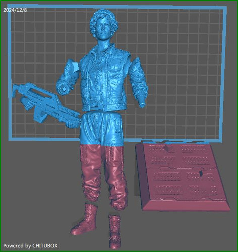 Ripley Alien Statue - STL File 3D Print