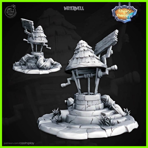 Scatter Terrain with Water Well Diorama - STL File for 3D Print