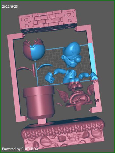 Super Mario and Luigi Statue - STL File for 3D Print