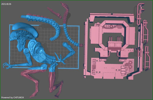 Alien Dog Crawling - STL File for 3D Print