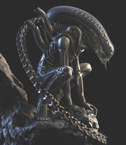 Alien Big Chap Statue - STL File for 3D Print