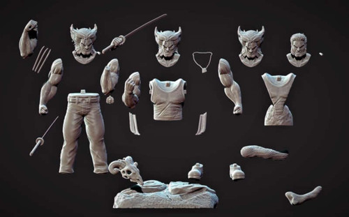 Logan The Wolverine Statue - STL File 3D Print