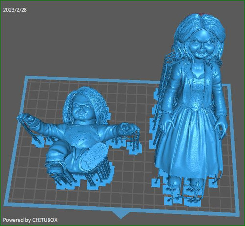 Chucky and Tiffany Statue - STL File 3D Print