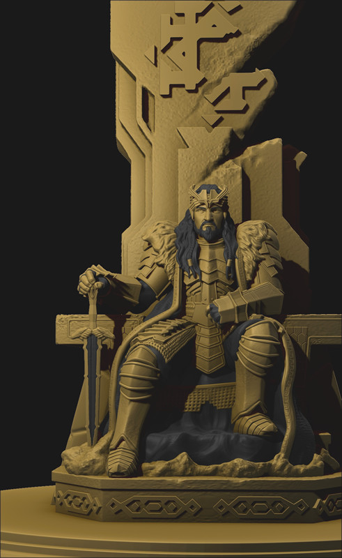 King Thorin The Hobbit - STL File 3D Print