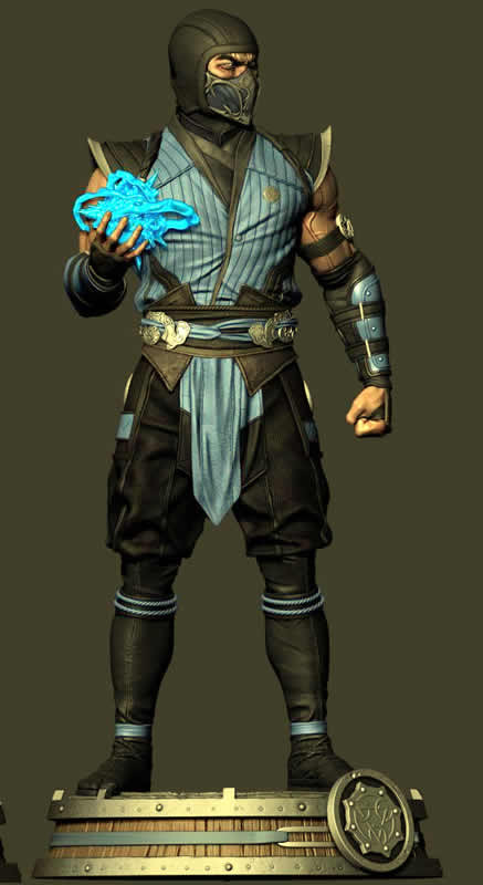 Mortal Kombat Sub Zero Statue - STL File 3D Print