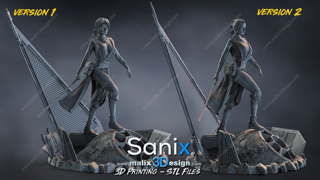 Rey Skywalker Star Wars - STL File for 3D Print