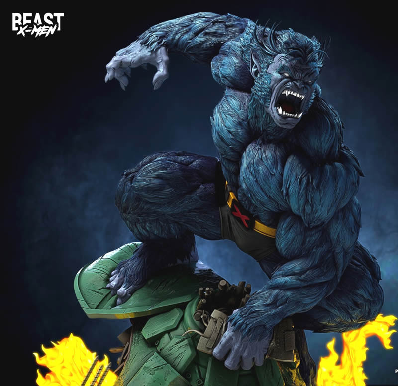 Beast X-Men Statue - STL File 3D Print