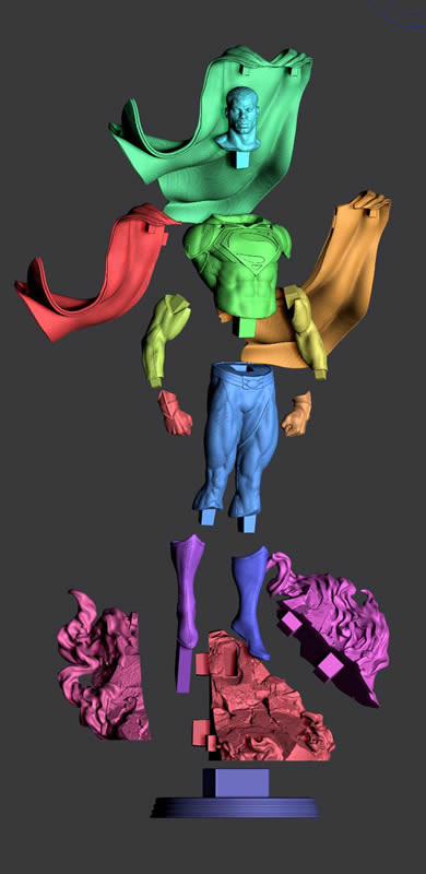 Val-Zod Superman Statue - STL File 3D Print
