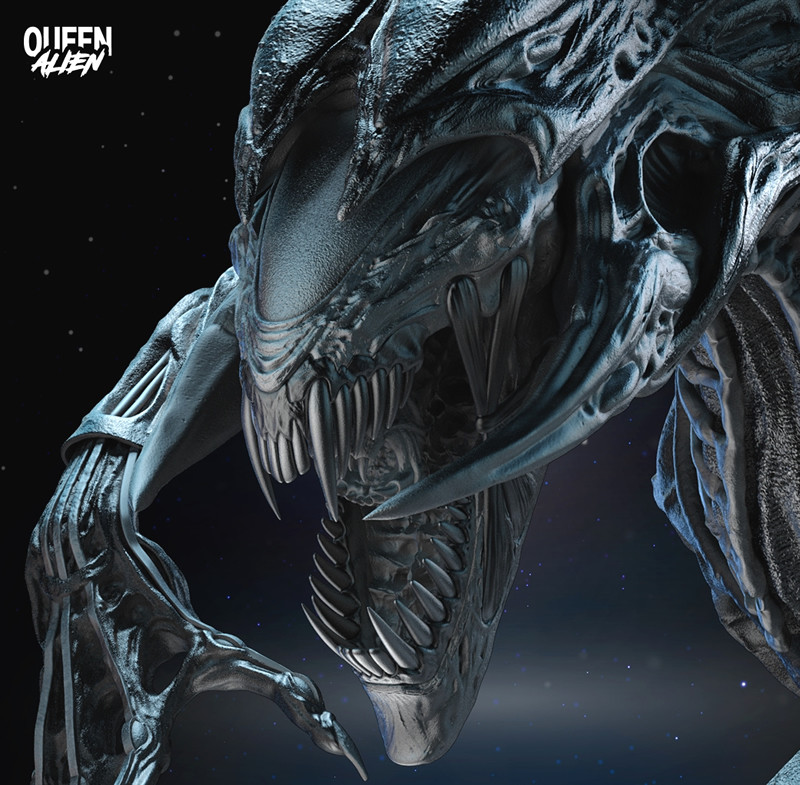 Queen Alien Xenomorph Statue - STL File 3D Print