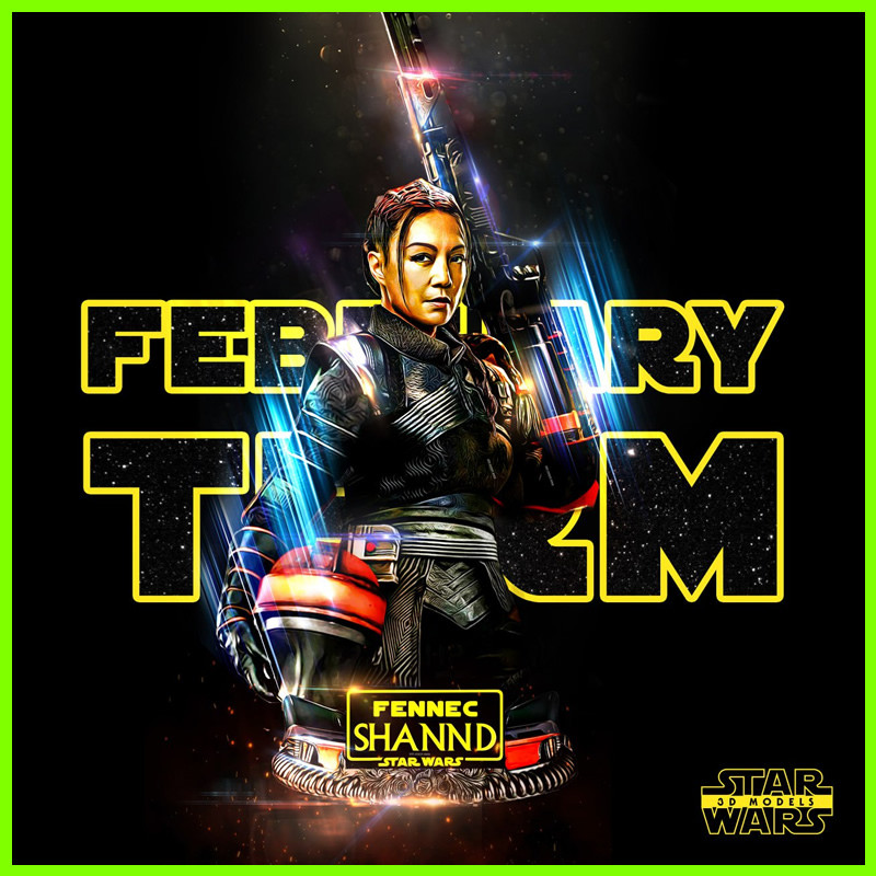 Fennec Shand Star Wars Bust - STL File 3D Print