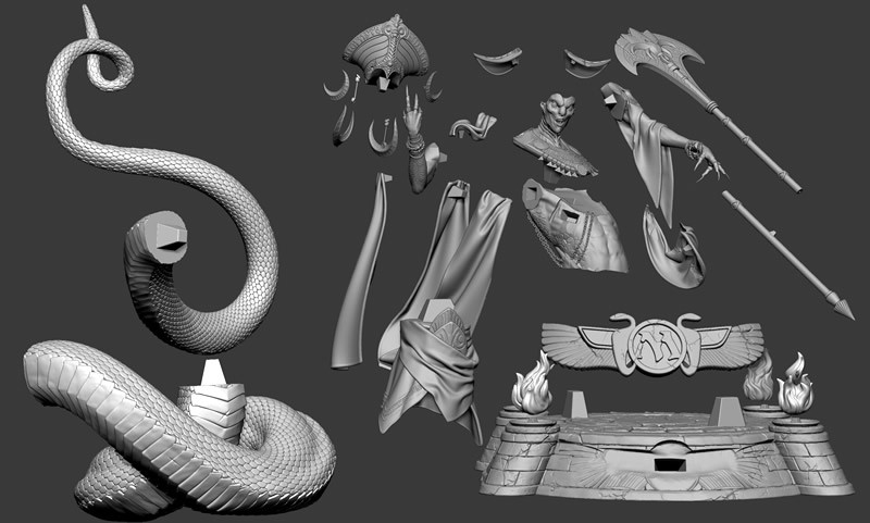 Sidisi Brood Tyrant Statue - STL File 3D Print