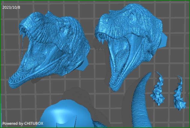 Jurassic Park T-Rex Statue - STL File 3D Print